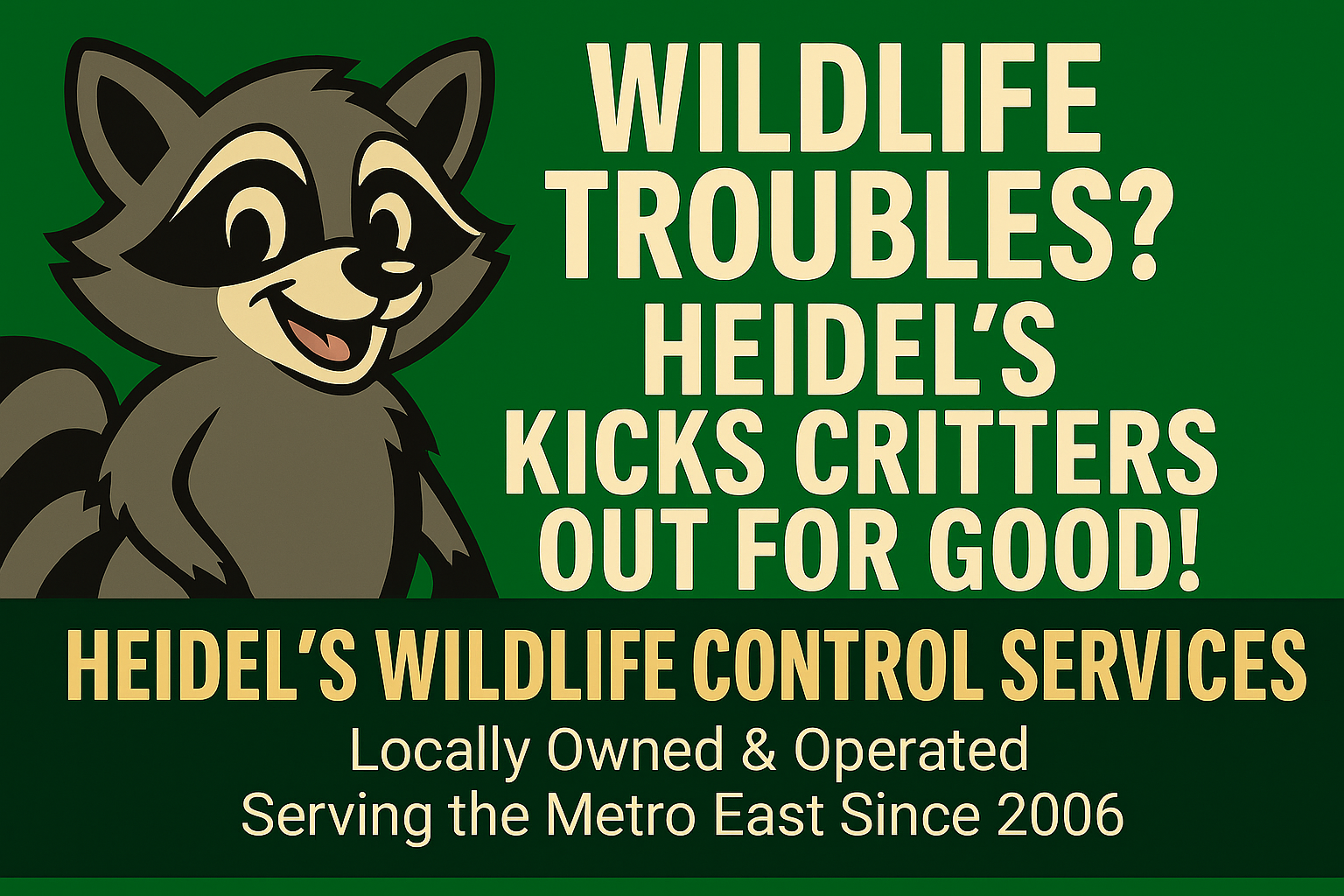 Tired of Wildlife Wrecking Your Property? Call Heidel's Wildlife ...